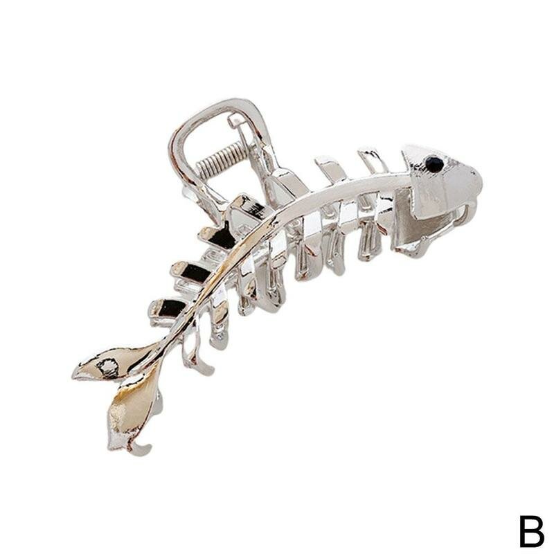 Заколки-крабики в форме рыбьей кости, большие металлические заколки-карандаши для волос, нескользящие заколки-баретты, аксессуары для укладки волос, подарки для женщин и девушек.