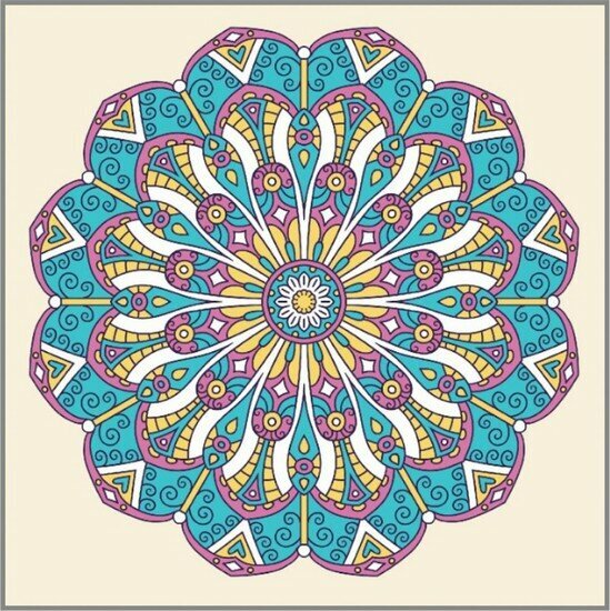 Алмазная мозаика Мандала Мудрость 40x40 см.