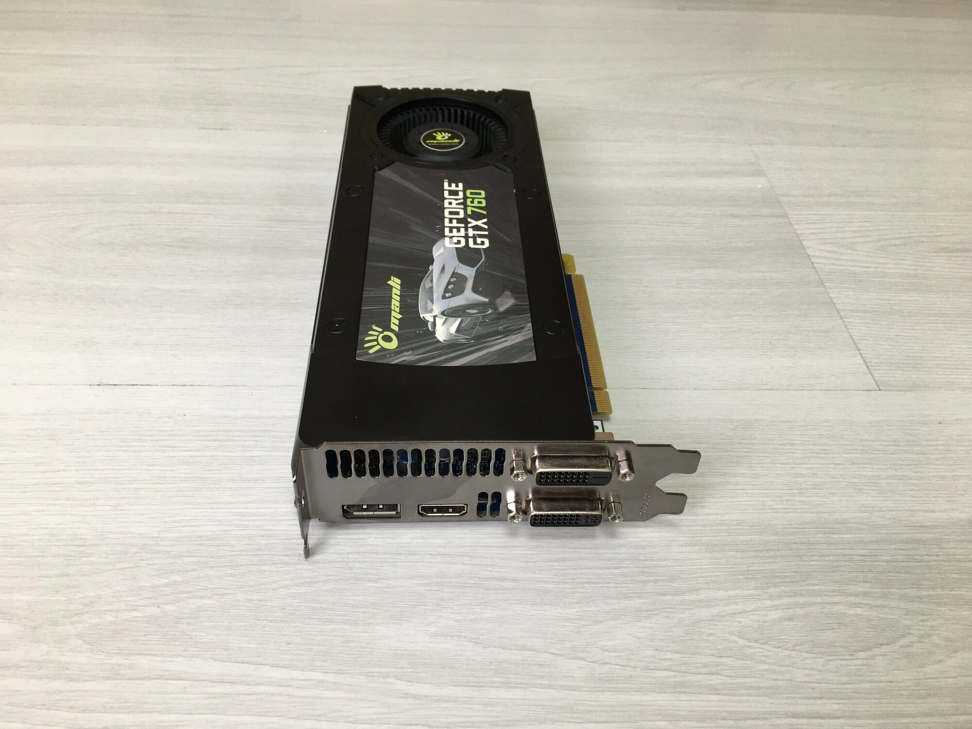 Видеокарта 2Gb GeForce 760 GTX, MANLI NV GTX760 2GB DDR5 256bit DVI-D DVI-I HDMI DP, PCI-E
