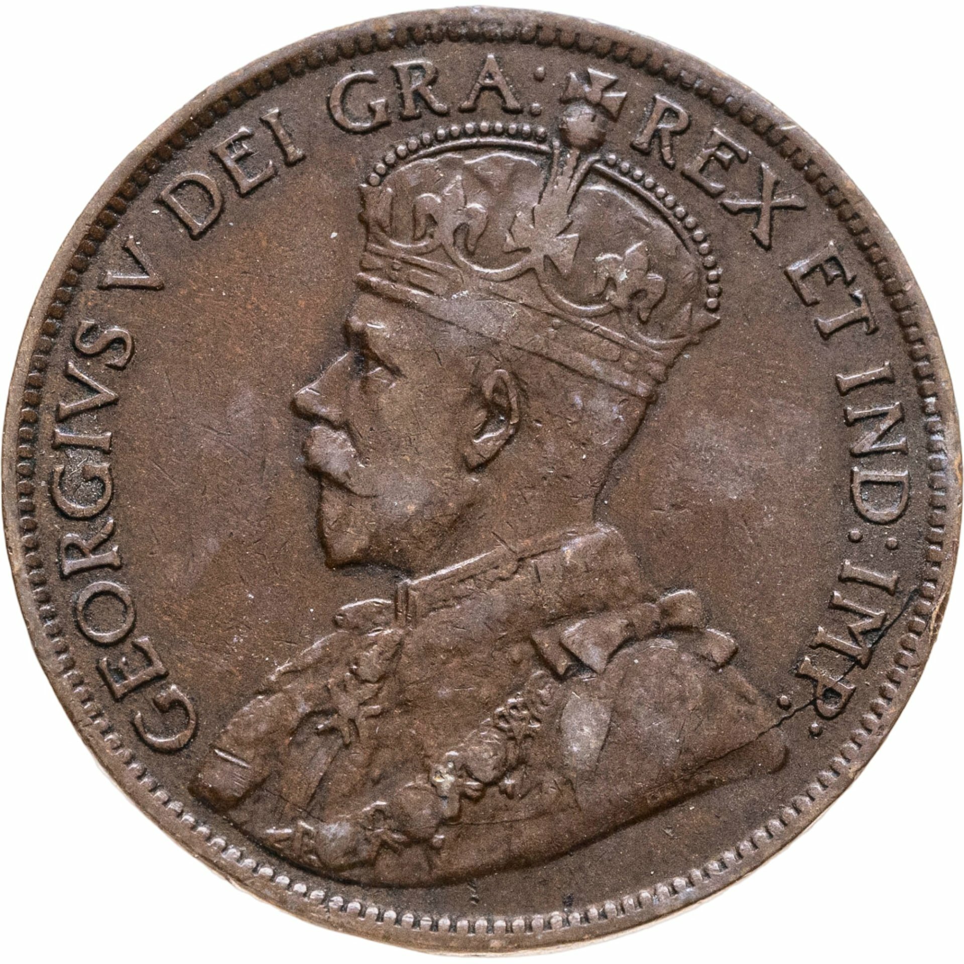 Канада 1 цент cent 1914, Бронза, в сохранности VF