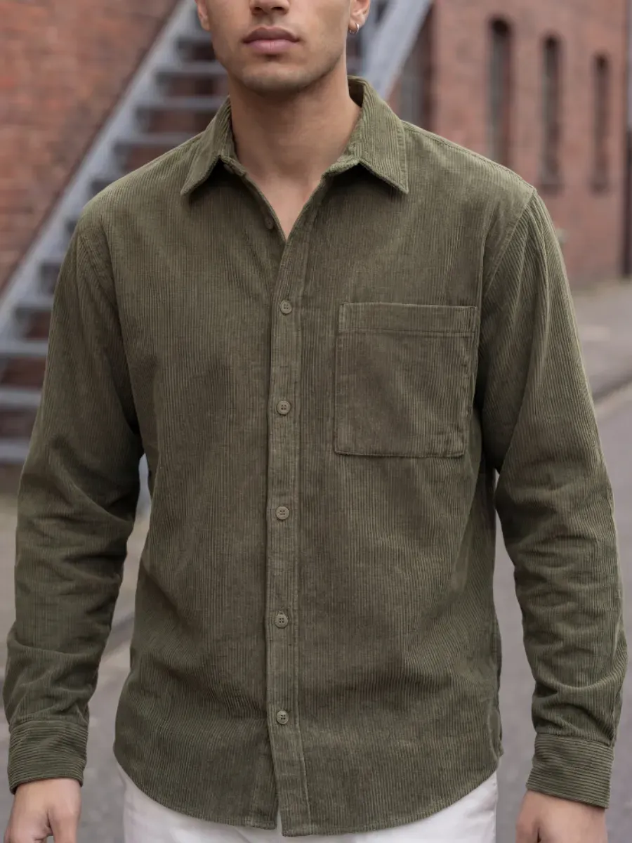 Рубашка мужская вельветовая