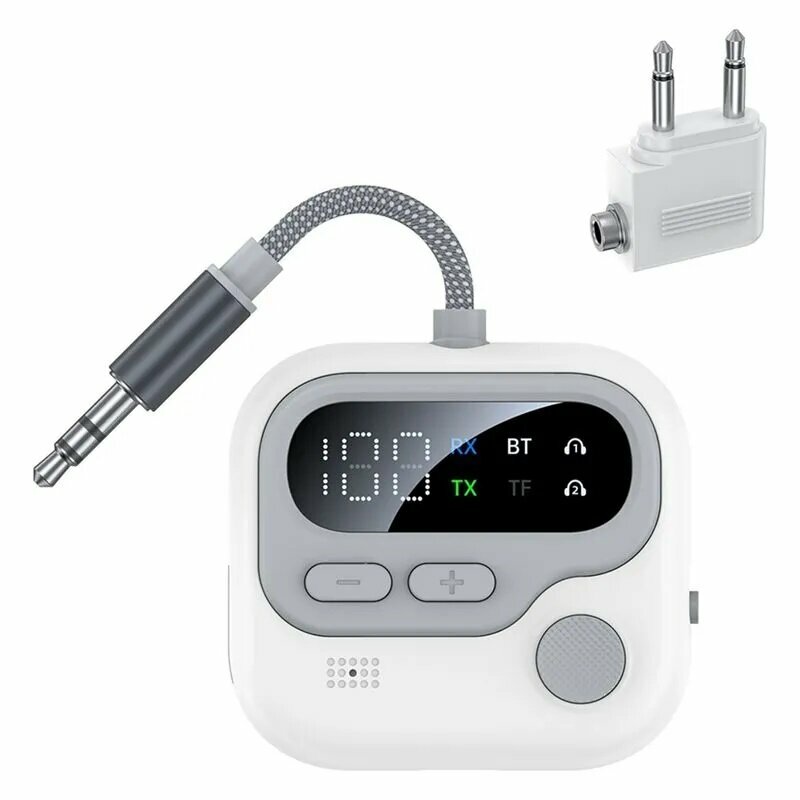 Bluetooth 5.4 Беспроводной Аудиоситтер И Приемник, Aux Adapter 3,5 Мм Для Самолета, Путешествия, Телевизора