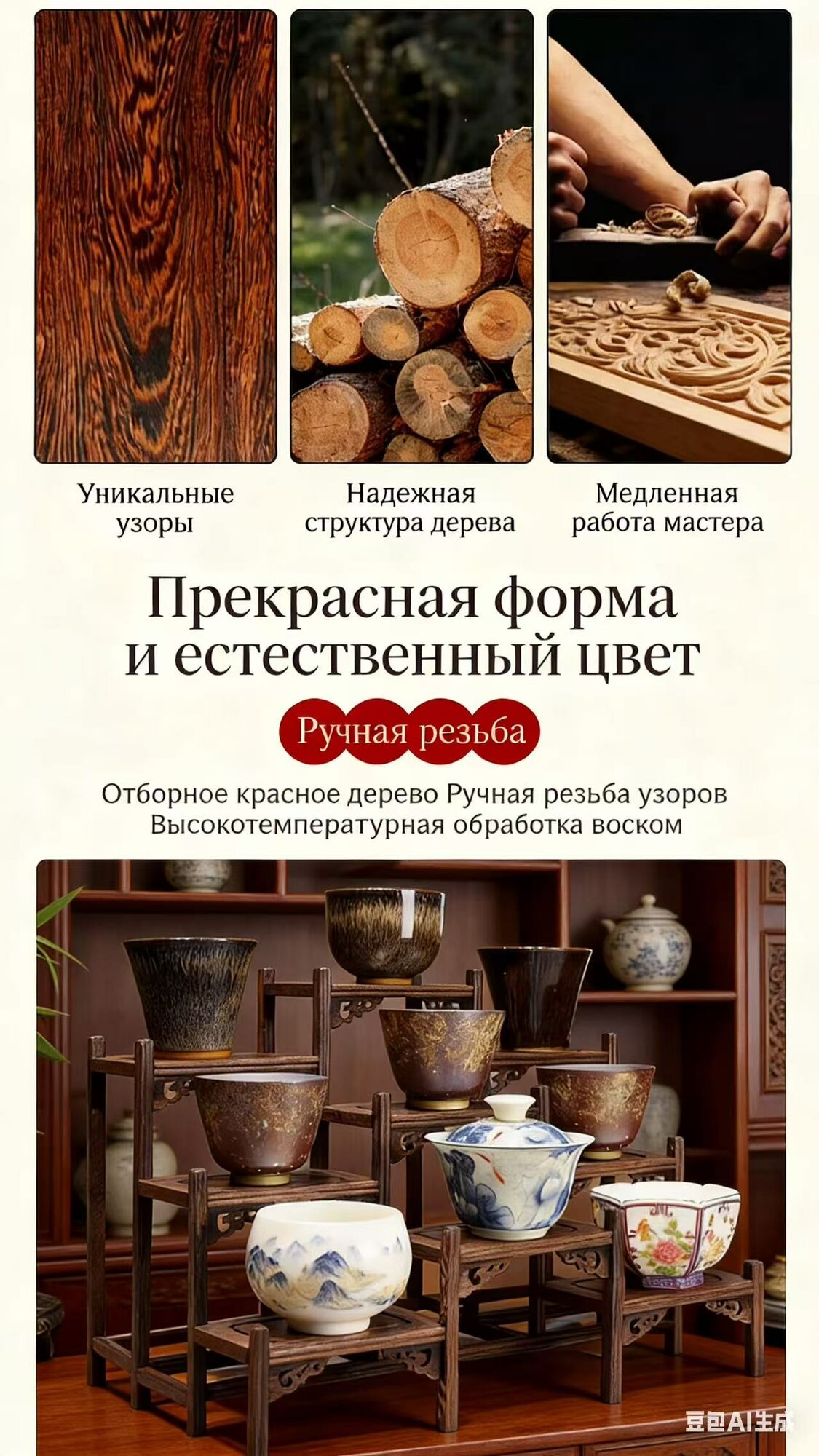 Подставка для чайных сервизов Bogu, девять наборов из куриных крылышек,34*20*24