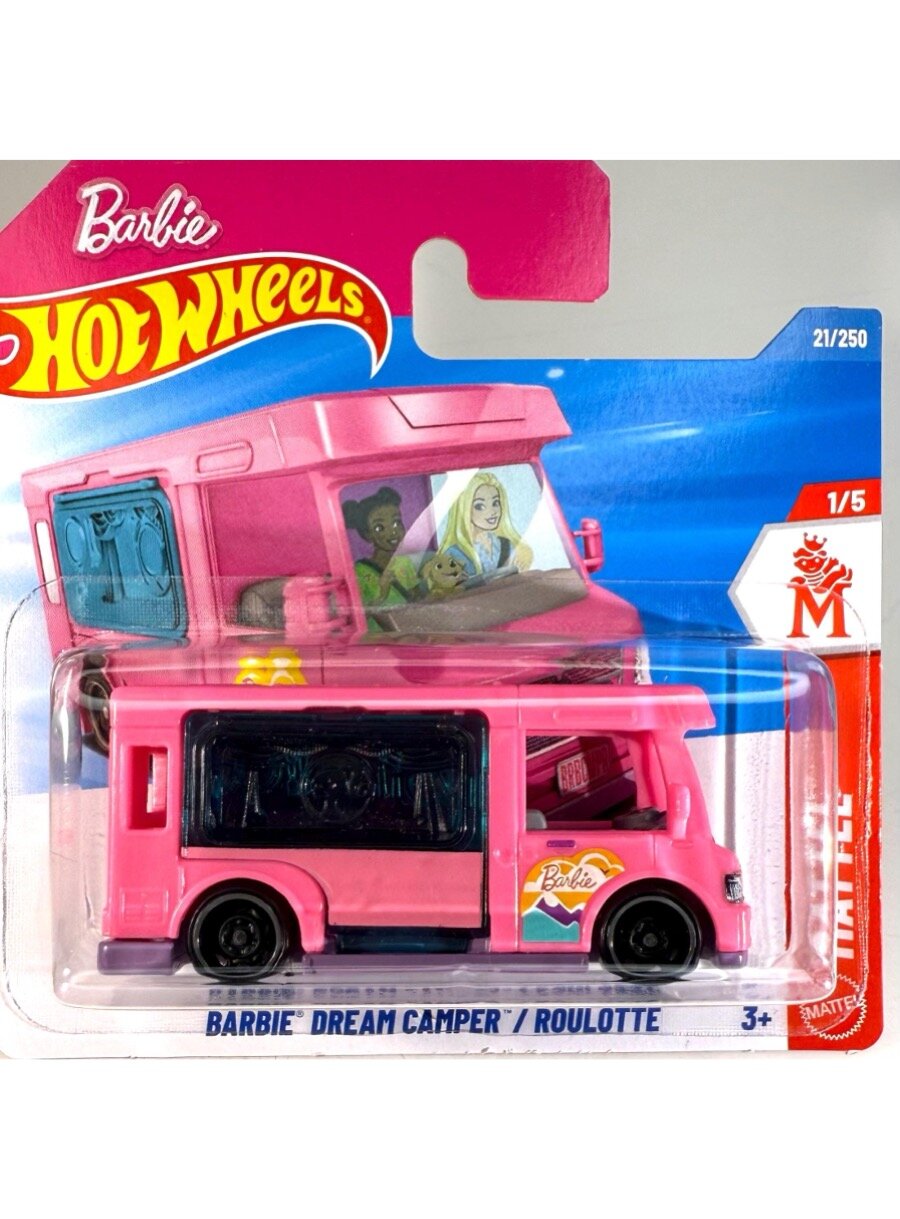 JJH96 Hot Wheels машинка металлическая игрушка коллекционная масштабная модель Barbie Dream Camper кейс 2026