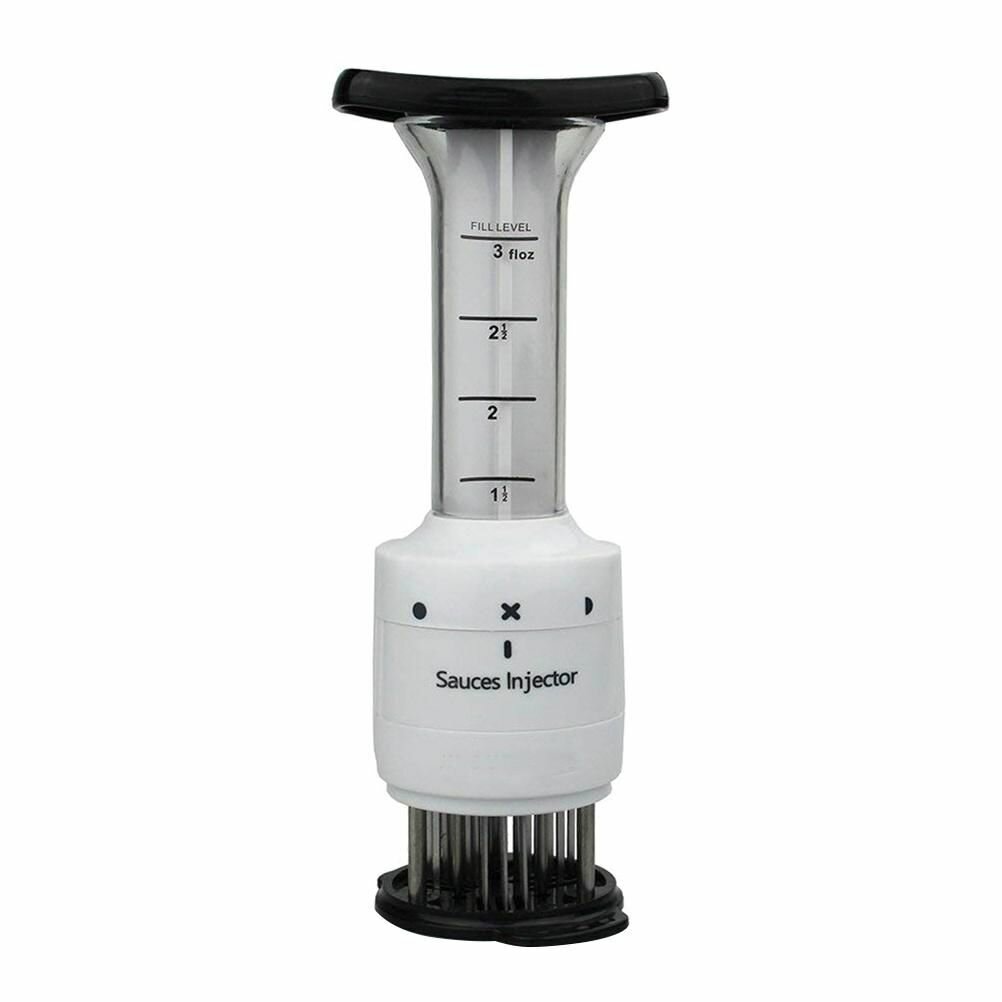 Шприц для маринада с 27 иглами из нержавеющей стали, 3 унции, инжектор соусов для мяса