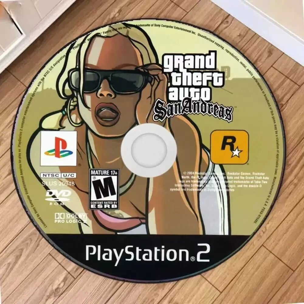 Ковер Gta San Andreas круглый для мальчика, детский игровой коврик — фото 1