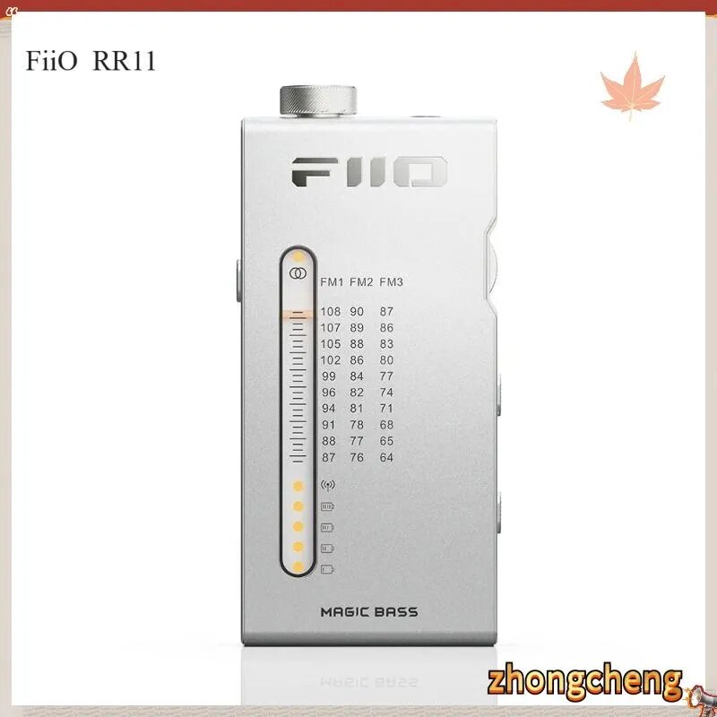 FiiO RR11 Портативный HiFi FM-радиоприемник с аналоговой настройкой PVR, улучшенными басами, объемным звуком 3D, полным охватом диапазона 64-108 МГц