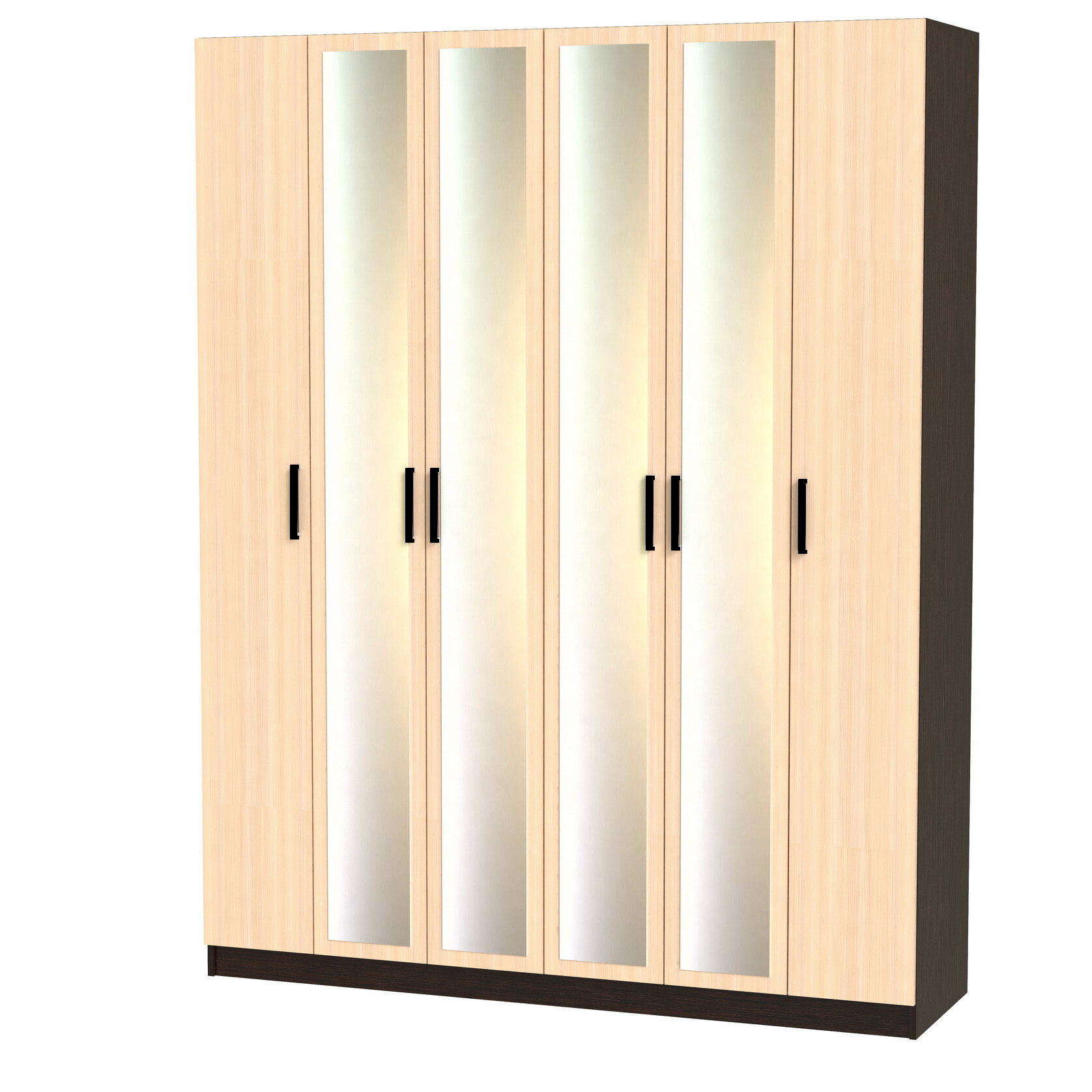 Шкаф-пенал для одежды Феникс М-16 180/210/52 Венге/Дуб молочный