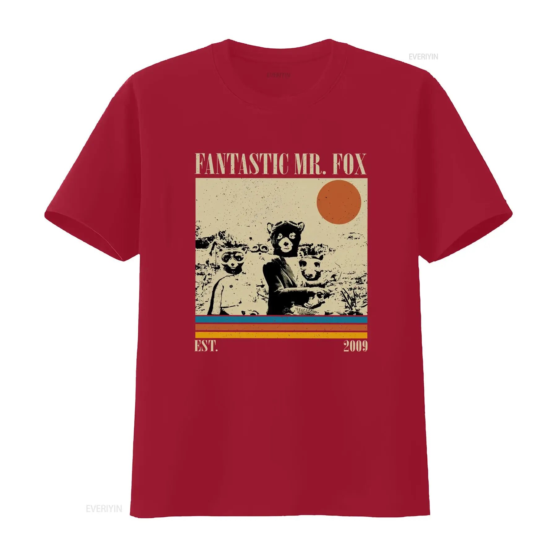 Мужская футболка Mr Fox хлопок 6XL, Красный, Red