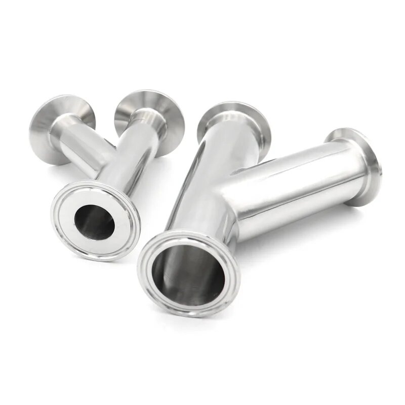 Три Кламп 1.5" 2" Нержавеющая сталь 304 Наклонная Y-образная 3-ходовая труба