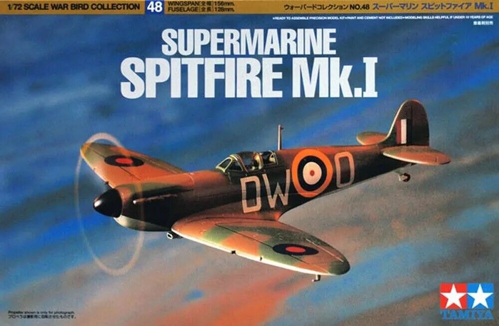 Tamiya 60748 1/72 WWII RAF Supermarine Spitfire Mk.I сборная модель самолета