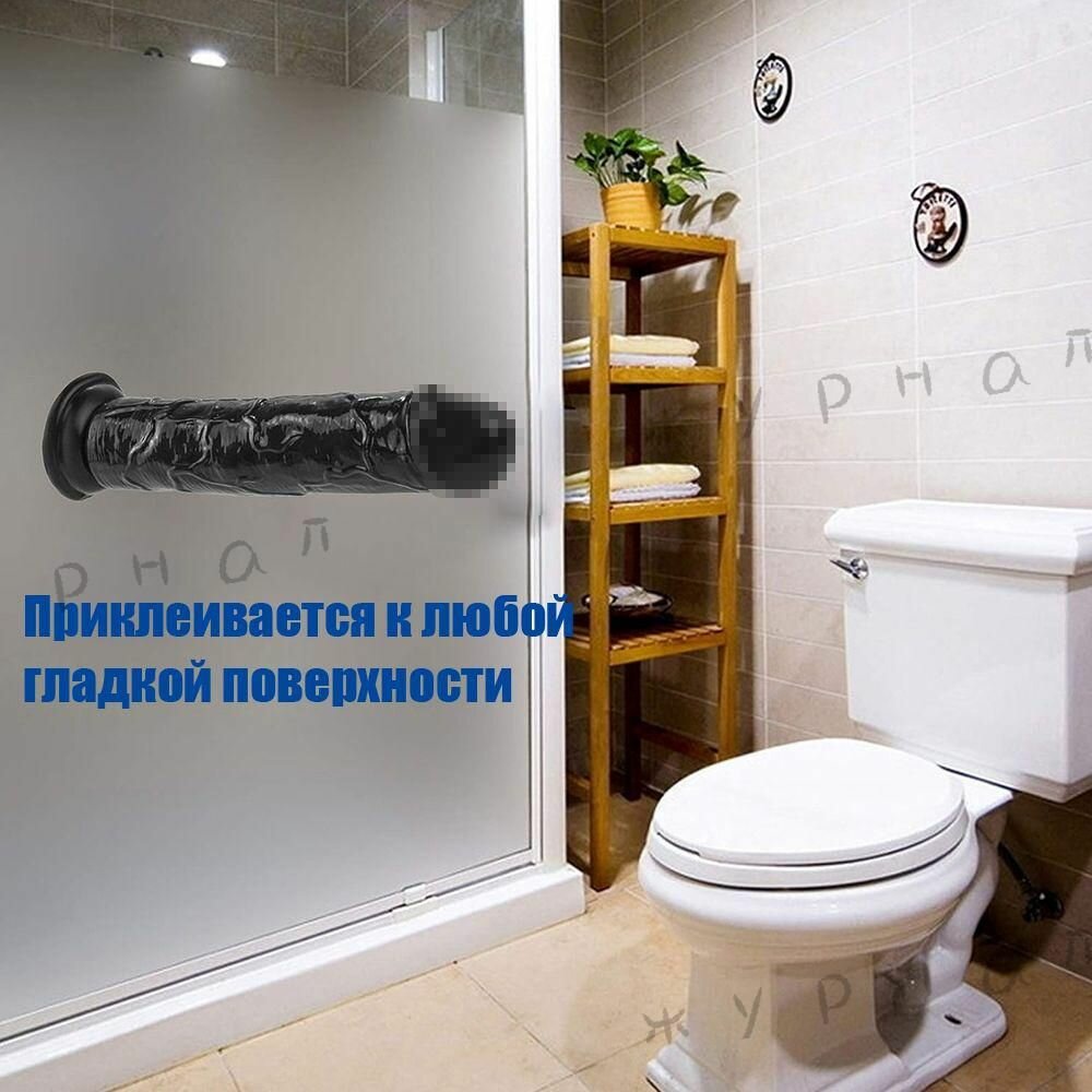 Черный фаллоимитатор 19см дилдо на присоске, фалос для женщин, для взрослых товары 18+