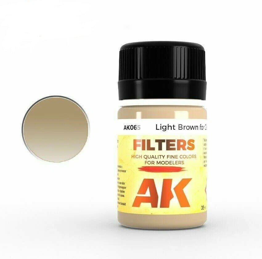 Аксессуар для Warhammer AK Interactive AK Filters: Light Brown for Desert yellow (Afrika Korps Filter) AK065
