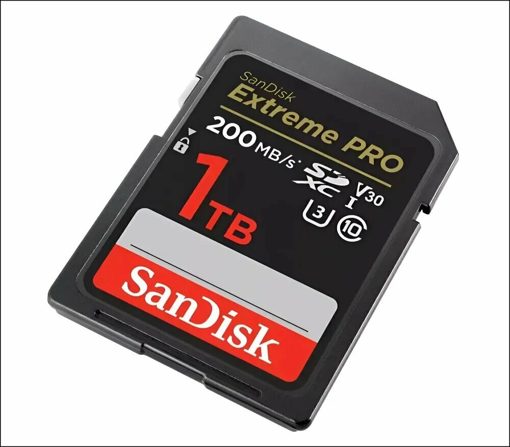 Эксклюзивная карта памяти SanDisk SDXC 1TB Extreme Pro, скорость до 200 Мб с