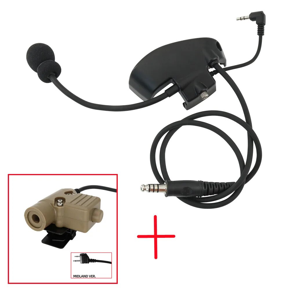 Микрофон для наушников Howard Leight Impact Sport, DE, Midland plug A