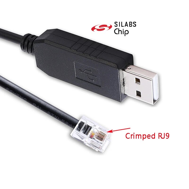 BETTCONN Кабель USB RS232 на RJ10 4P 4C 1.8m, Crimped RJ10 4P4C
