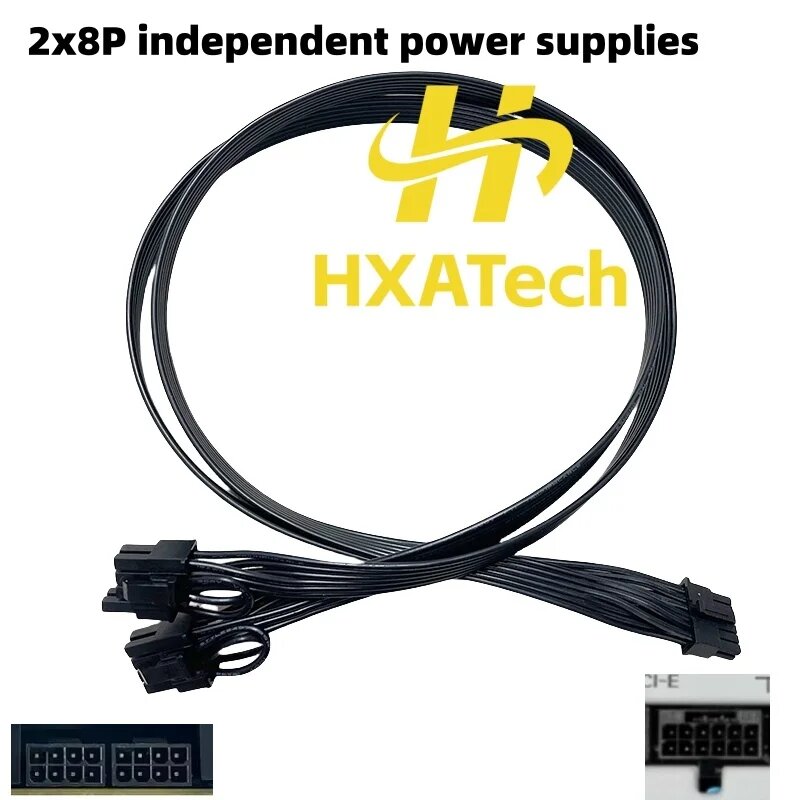 Белый кабель питания ATX3.0 PCIE5.0 12VHPWR на 8+8pin для видеокарты 12VHPWR to 2x8P