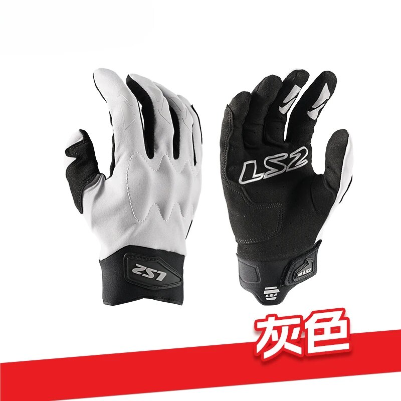 Летние мотоперчатки LS2 HIKER MG031 - дышащие, износостойкие, с защитой костяшек XL, black grey