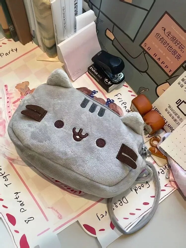 Мягкая игрушка кошка/pusheen/20cm/которую можно использовать как пенал
