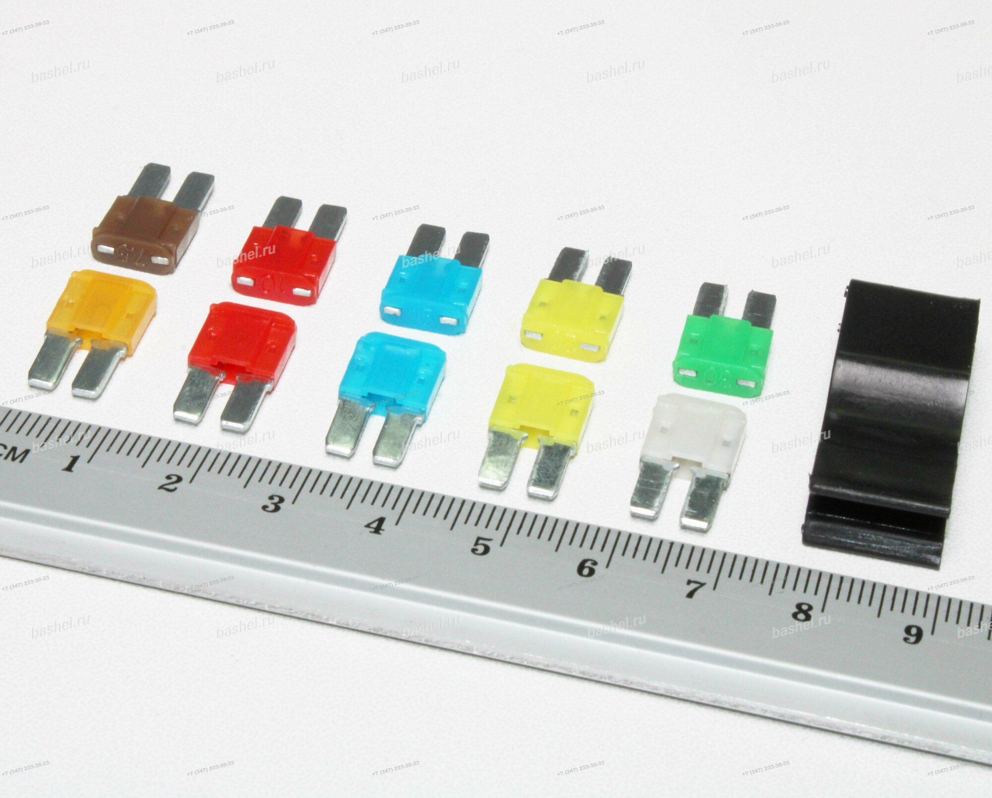 Набор предохранителей а/м AVS FC-273 "микро 2" (10, 15, 20А - по 2 шт, 5, 7.5, 25, 30А - по 1 шт.)