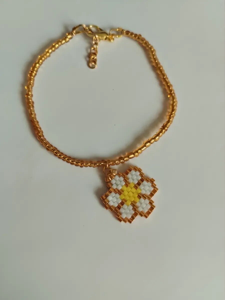 Браслет-цепочка, бисер