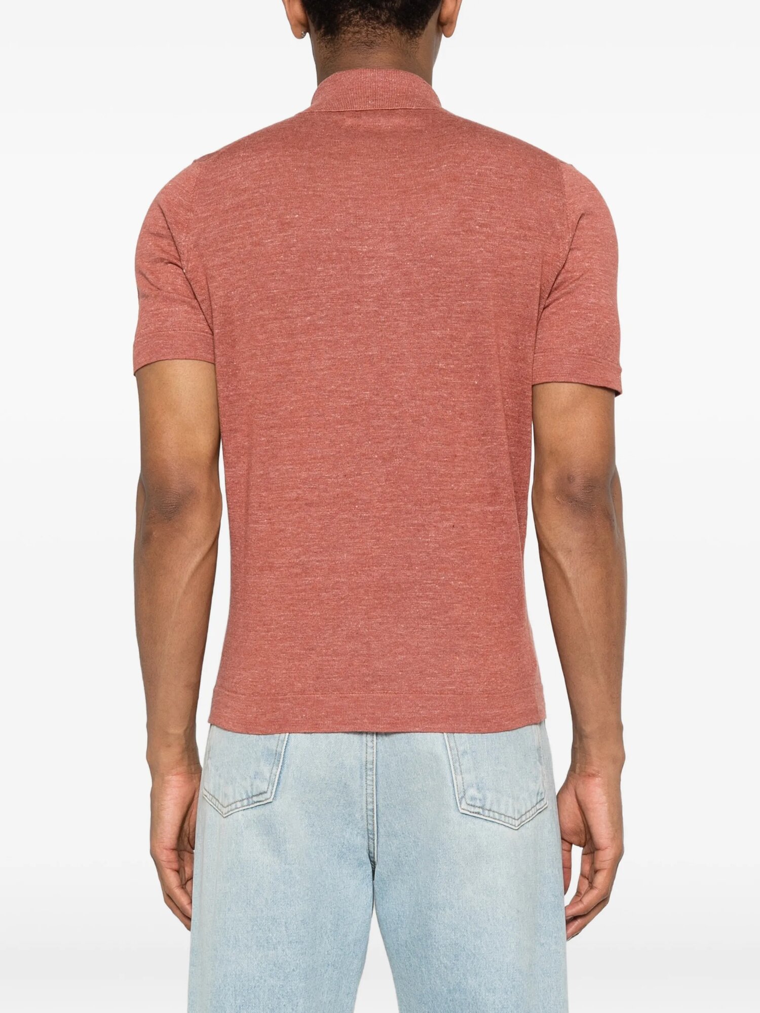 Рубашка BRUNELLO CUCINELLI Buttoned polo shirt, размер 50, коричневый — фото 1