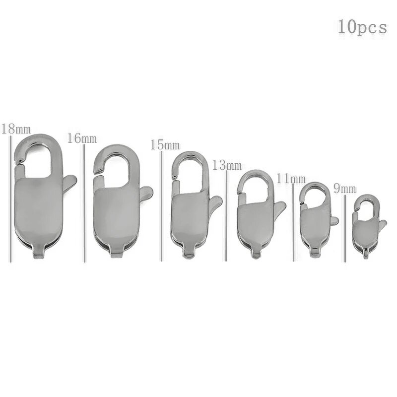 10 шт, застежки-омары Morivovog из нержавеющей стали 18mm, Steel-A 10pcs