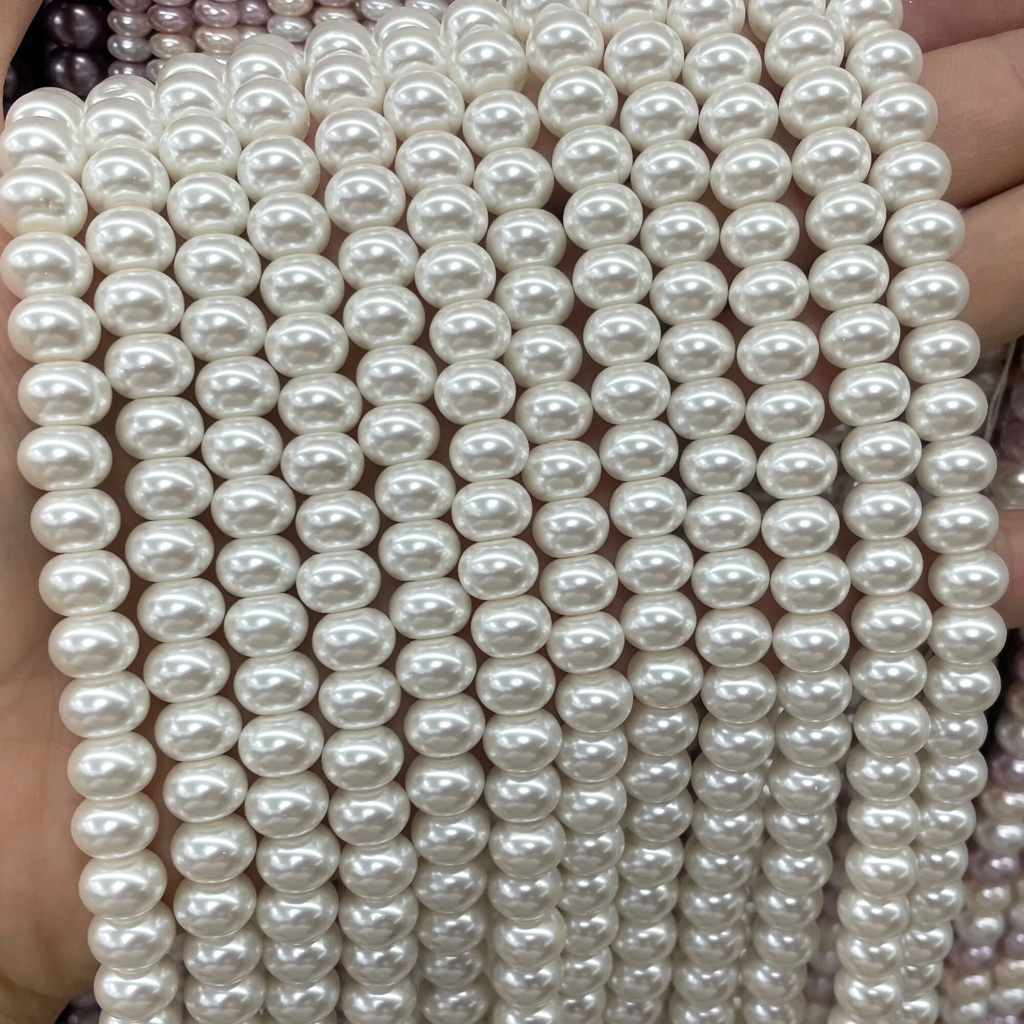 Бусины из перламутра SYSRXLR 3X5MM About 120 PCS, Белый, white