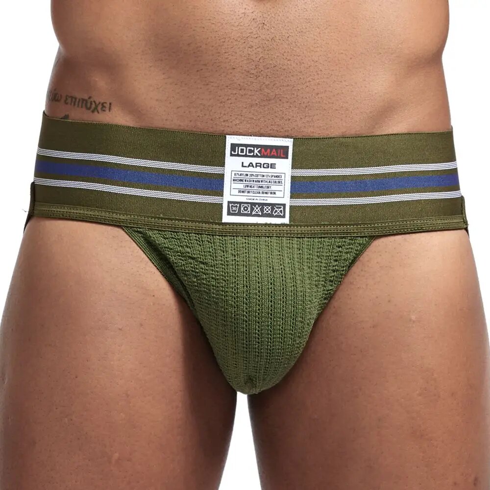 Мужские трусы-слипы JOCKMAIL зеленые, размер M