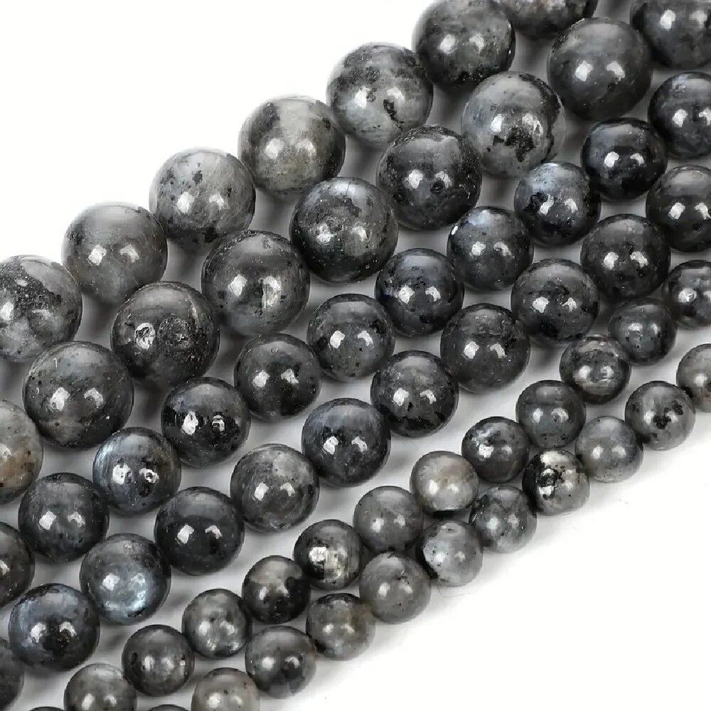 Натуральный камень, черный лабрадорит, бусины из нефрита, круглые свободные бусины для изготовления ювелирных изделий, аксессуары для браслетов «сделай сам», 4/6/8/10/12 мм, 15 дюймов
