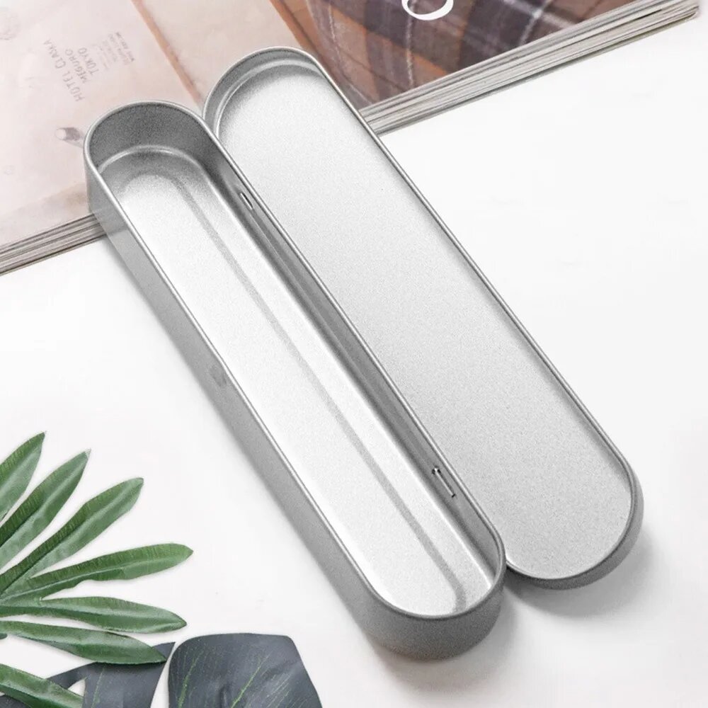 Металлический пенал JESJELIU Silver-Only Empty