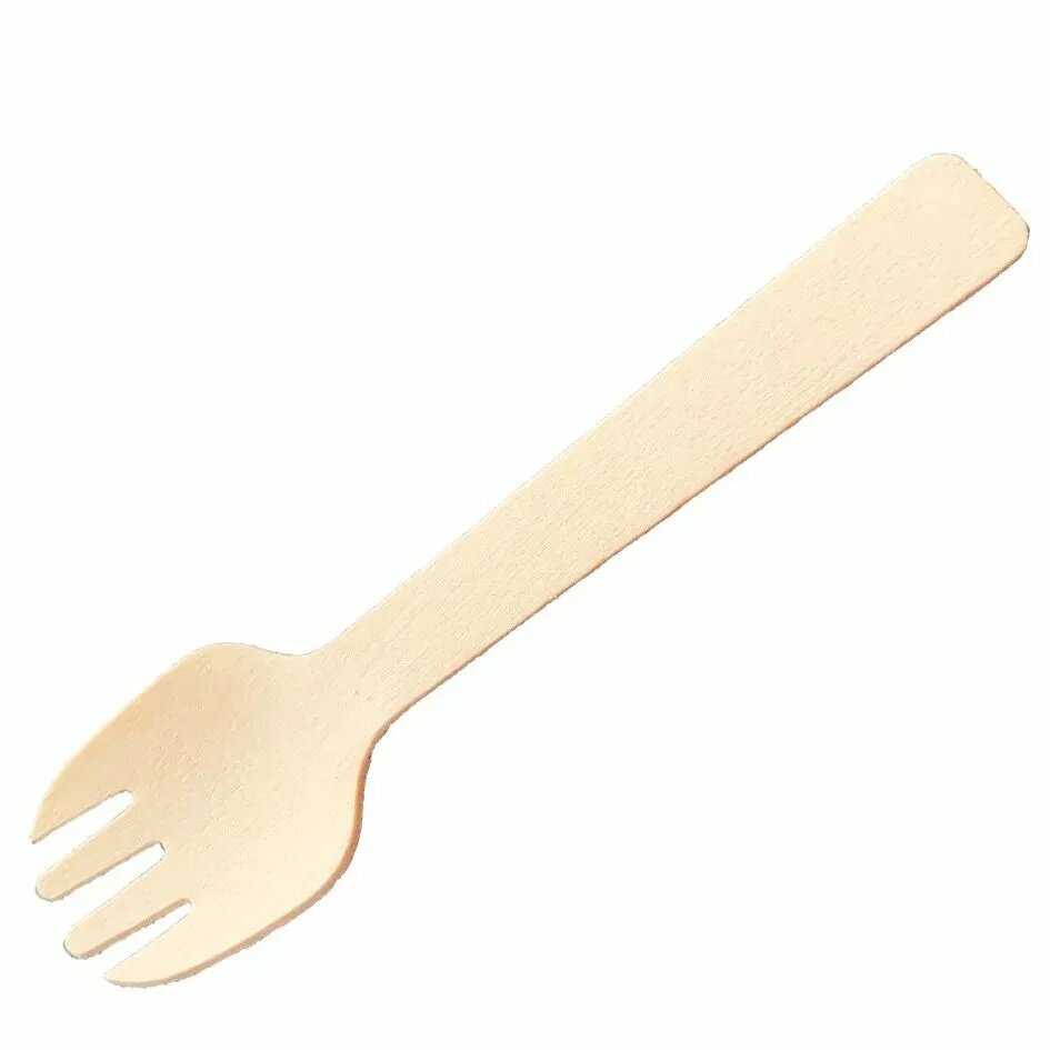 50 шт. Мини деревянные вилки, одноразовые 4-дюймовые вилки для вечеринок, свадеб и пикников