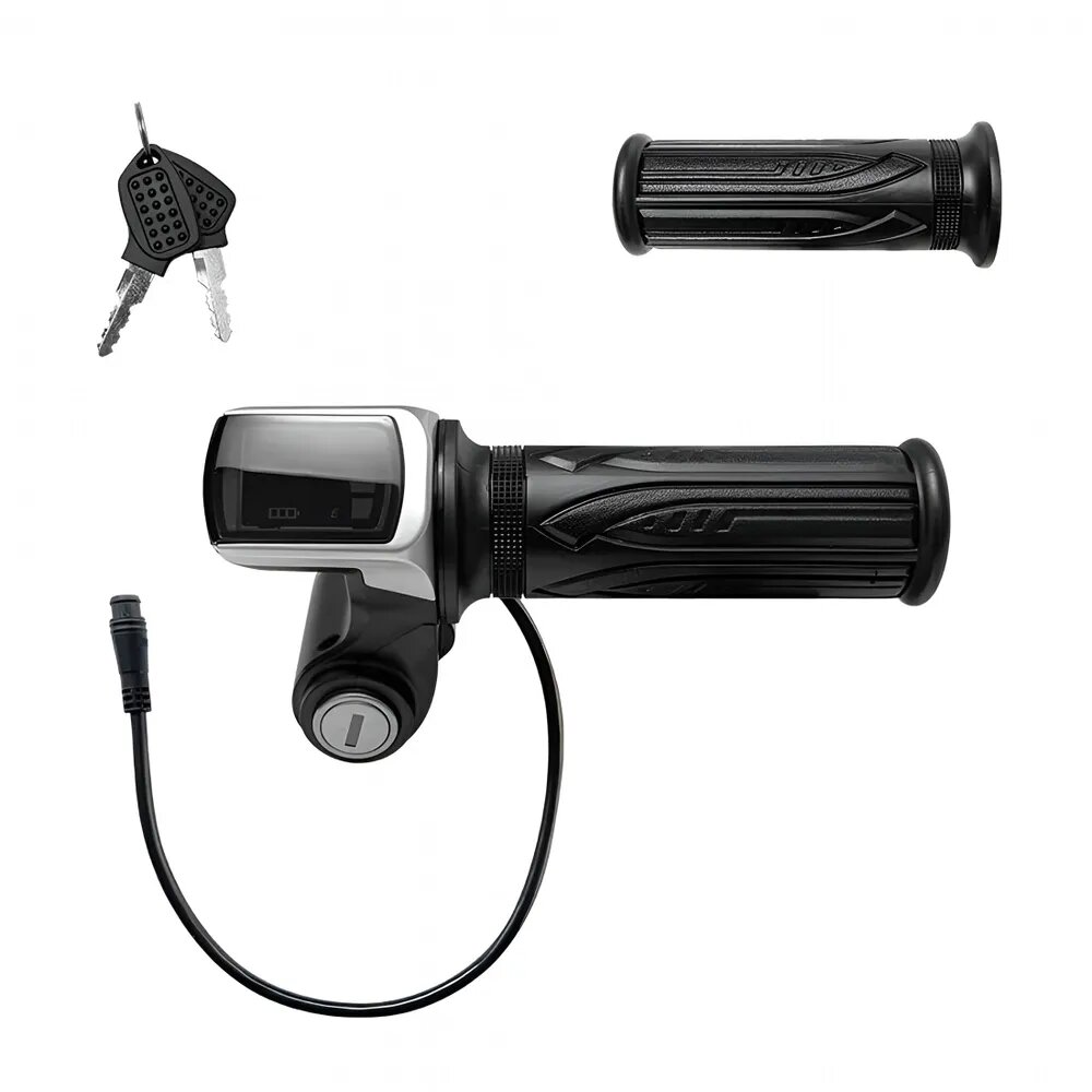 MELIVO Электрический скутер Ручка газа с дисплеем 48V, водонепроницаемый поворотный контроллер с кнопкой и ключами для электроскутеров и мотоциклов