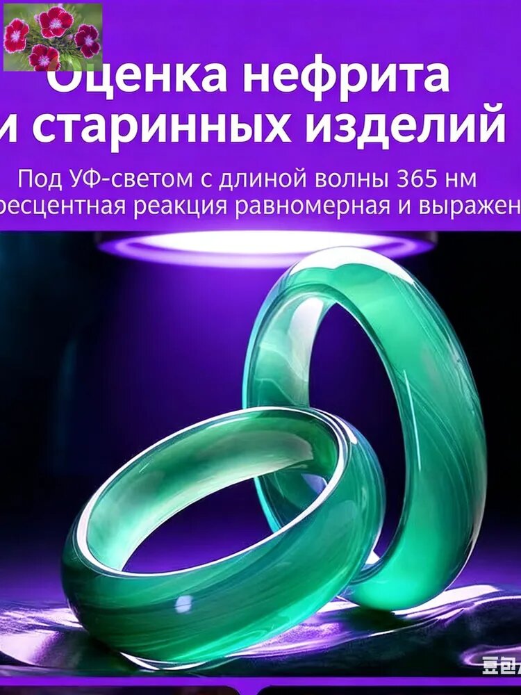 УФ-фонарик для экспертизы с черным фильтром для проверки банкнот, обнаружения флуоресцентных веществ, диагностики домашних животных, оценки антиквариата — фото 1