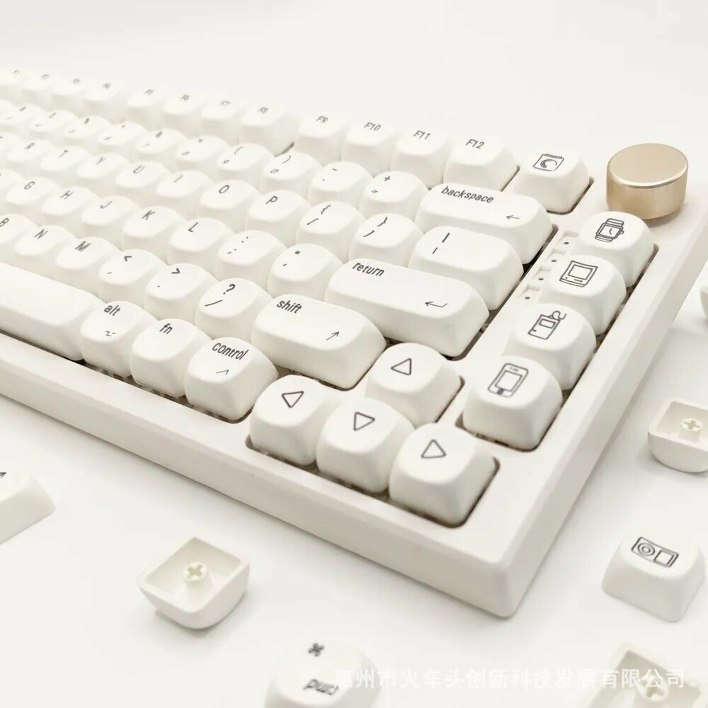 Кейкапы для механической клавиатуры русские, pbt кейкапы, кейкапы MOA, Пакет включает 129 штуки, кейкапы белые