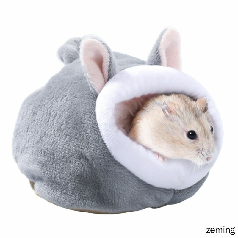 Хлопковое гнездышко для маленького домашнего хомячка, серое