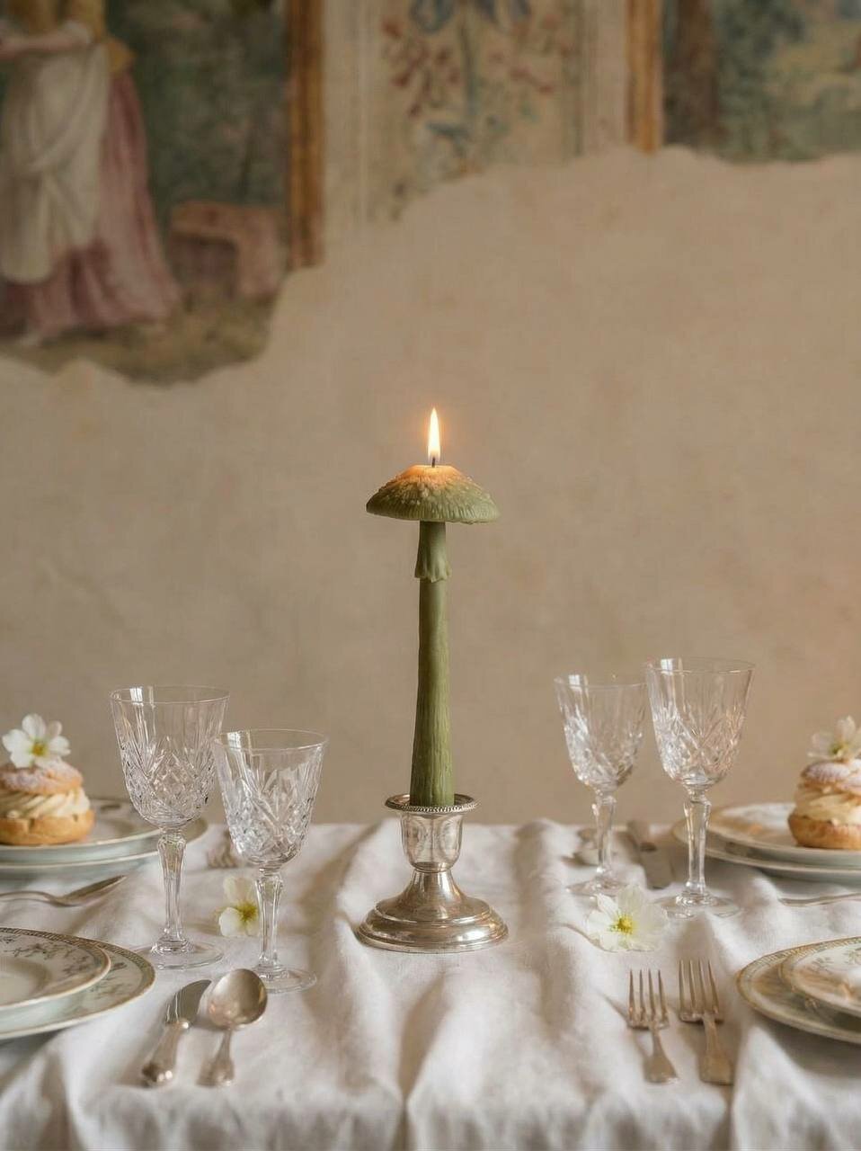 Свеча Unification love "Гриб мухомор", фигурная, 6 см, пачули, дерево, 1 шт