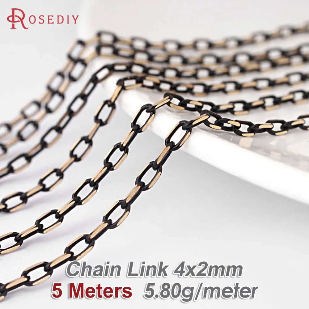 Цепочки из меди Rosediy 2 мм золотистого цвета
