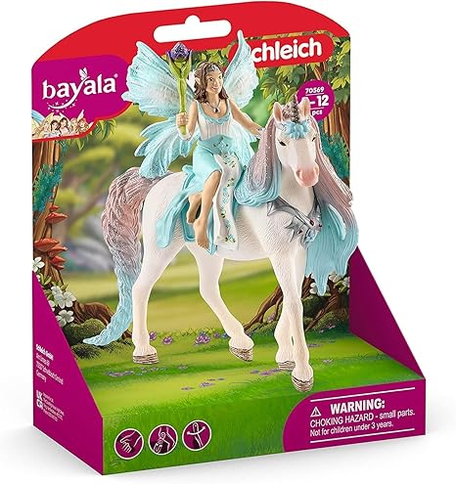 Фигурки Schleich Bayala - "Эйла с единорогом" , Принцесса со скипетром и единорог с магнитом- Шляйх B09S3WNLRJ