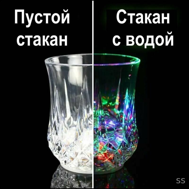 Светящийся стакан. Стакан с подсветкой 200 мл 1 шт прозрачный