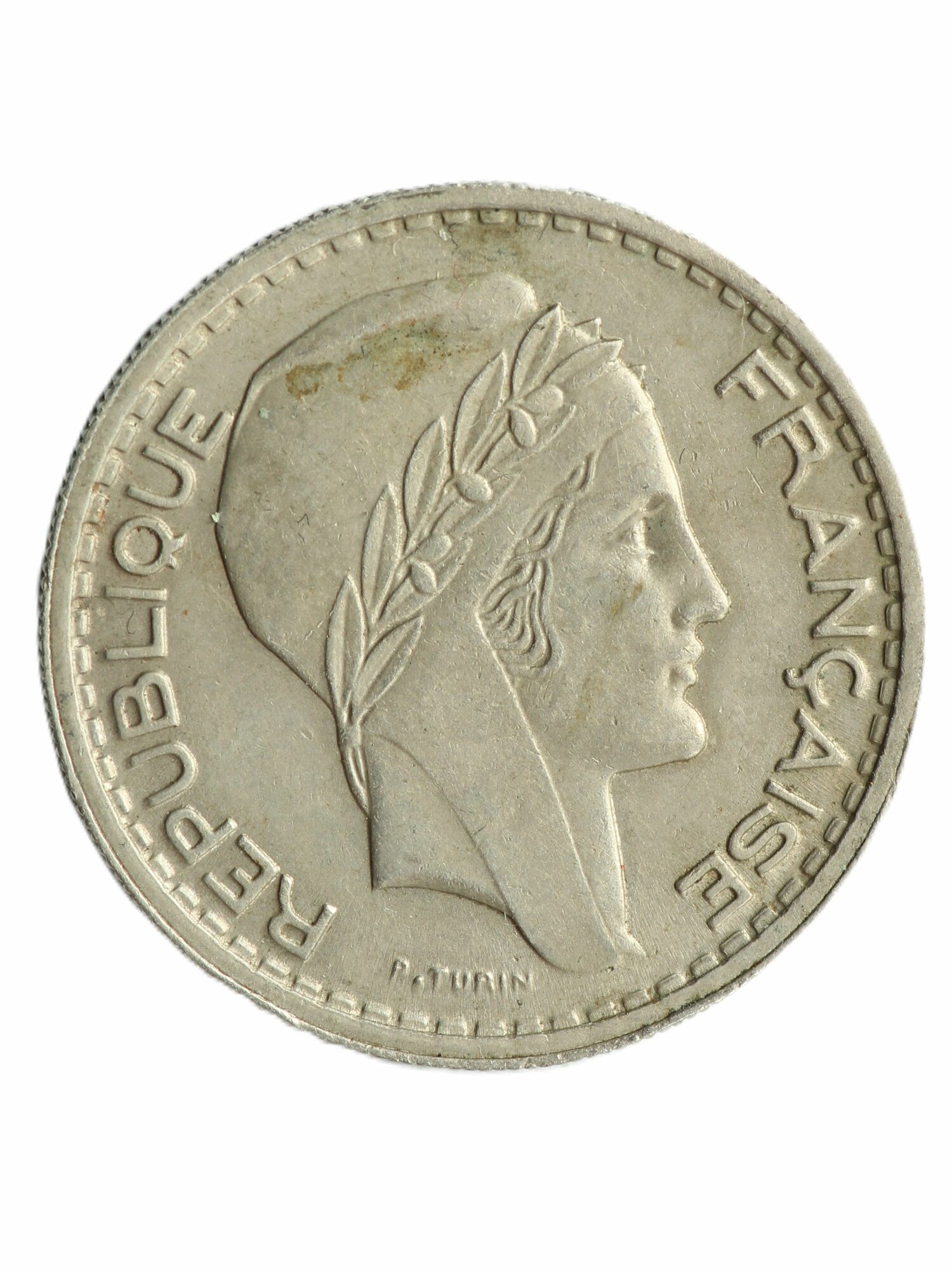 Подлинная монета 10 франков Франция 1949 год
