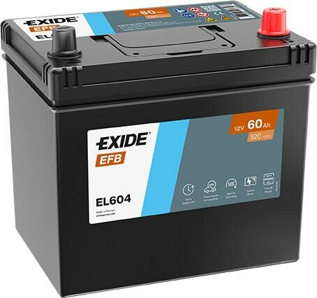 Аккумулятор автомобильный Exide EFB EL604 6СТ-60 обр. (Start-Stop) 232x173x225