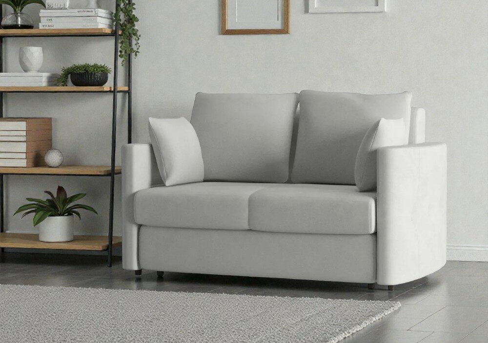 Диван-кровать Mini Luna 170, Независимый пружинный блок, Велюр антивандальный, Ящик для белья, Спальное место 140х195