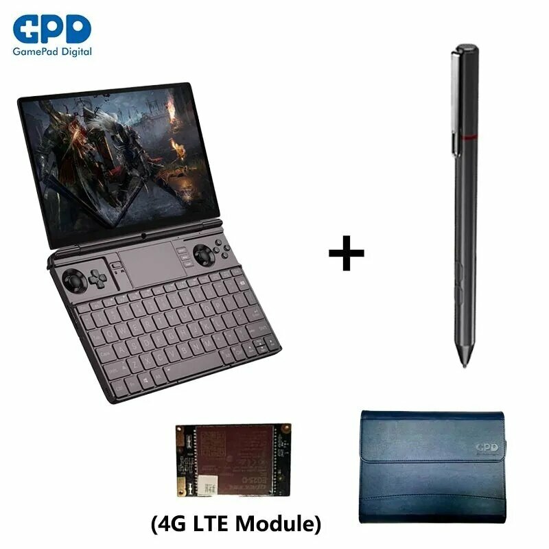 GPD WIN MAX 2 Ноутбук 10.1", AMD Ryzen AI 9 HX 370, RAM 32 ГБ, SSD 2048 ГБ, AMD Radeon 890M, Windows Home, (GPD WIN MAX 2), Русская раскладка