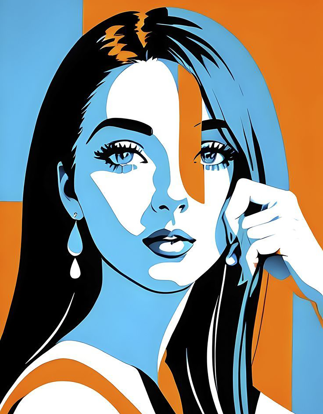 Картина по номерам "Поп арт Портрет", хлопковый холст на подрамнике 40х50 см, акрил, 000 Art Hobby Home