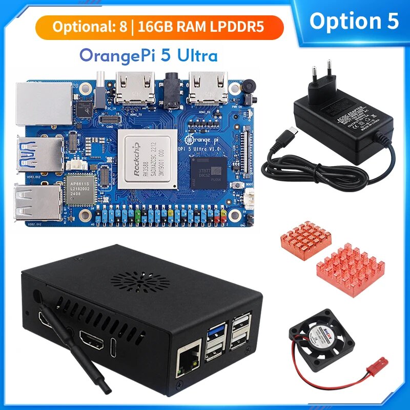 Orange Pi 5 Ultra одноплатный компьютер 8 ГБ RAM Option 5, 16GB RAM