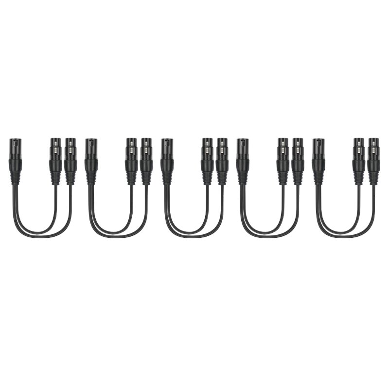 3-Контактный Y-Образный Кабель-Разветвитель, Двойной Женский 3-Контактный к Мужскому 3-Контактному Микрофонному Шнуру Адаптер Для Симметричных Микрофонов, Соединительный Кабель