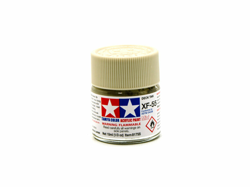 XF-55 Deck Tan flat, acrylic paint mini 10 ml. (Палубный коричневый матовый) Tamiya 81755