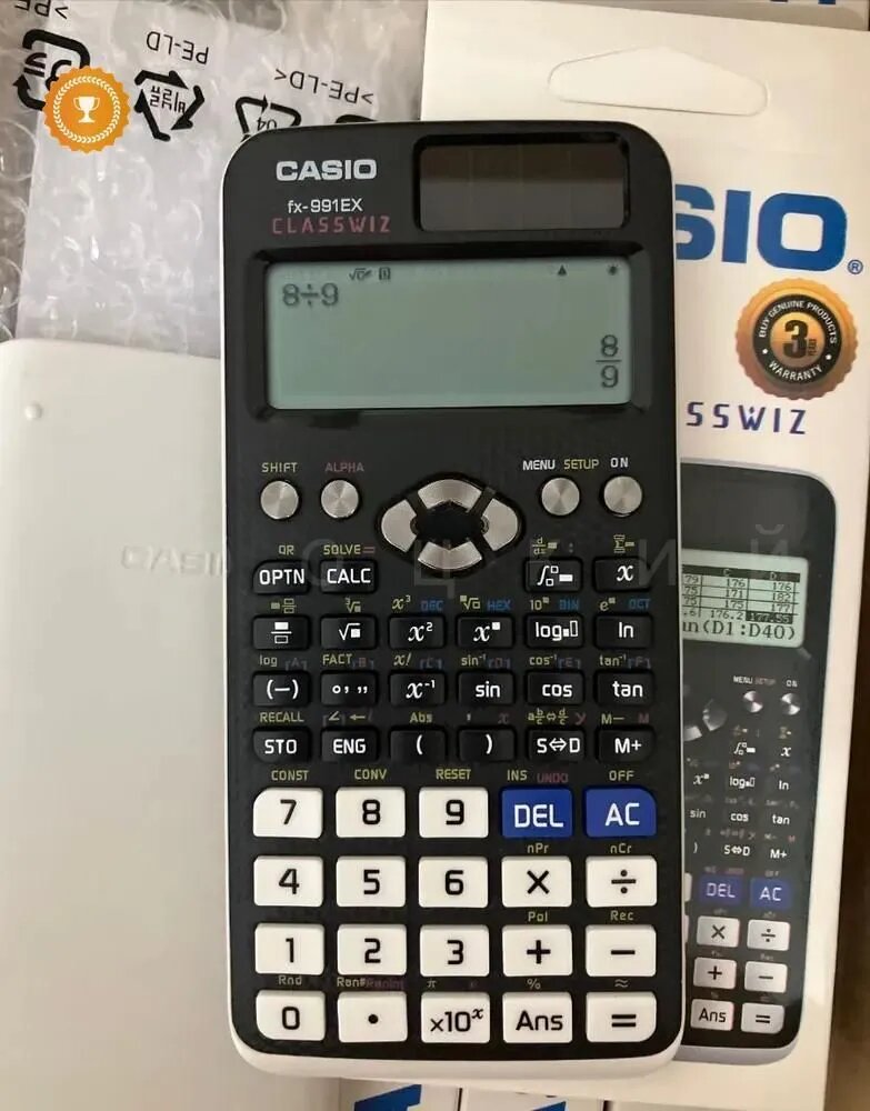 GM FX-991EX, калькулятор инженерный, Чёрный,552 функций,10+2 разрядов, С батареей, для ЕГЭ