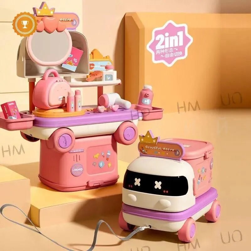 GM Детский игровой домик, игрушечная машинка для косплея, пластиковый набор для девочек